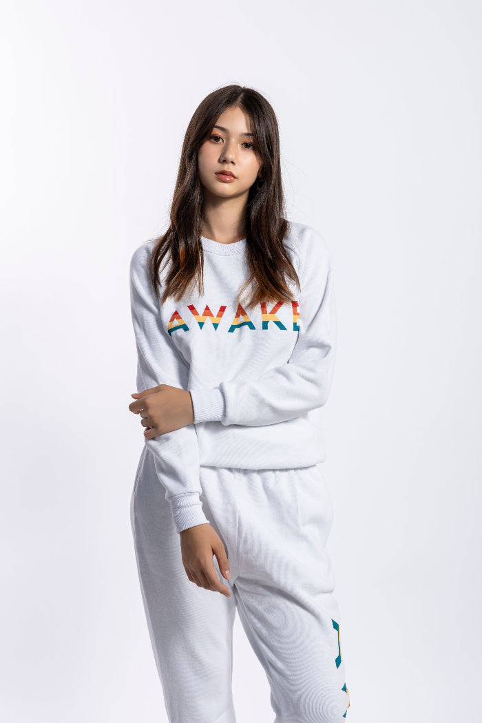 AWAKE LOGO SWEAT TOPS / WOMEN - WHITE – AWAKE Official Web