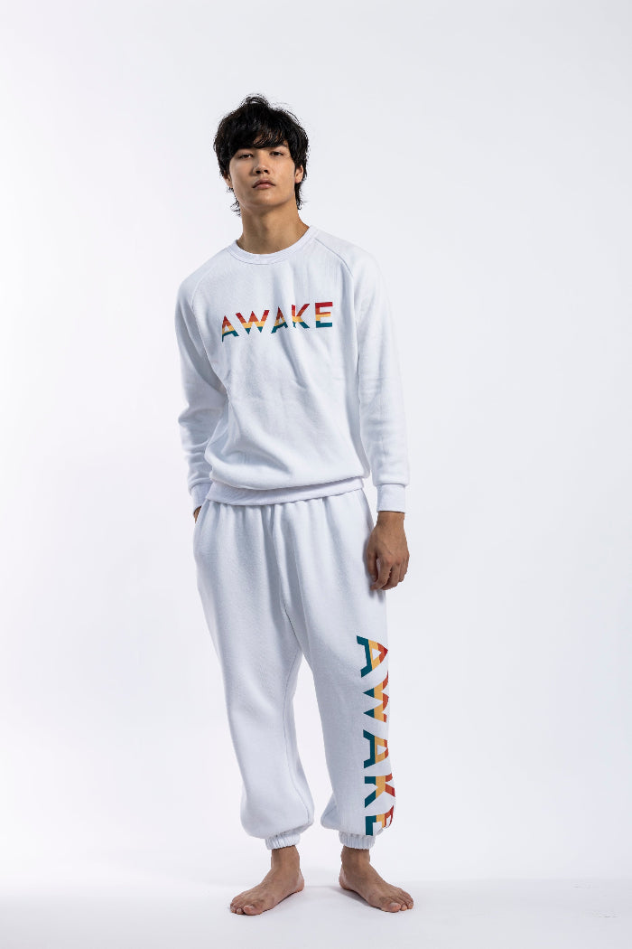 AWAKE LOGO SWEAT PANTS / MEN - WHITE – AWAKE Official Web