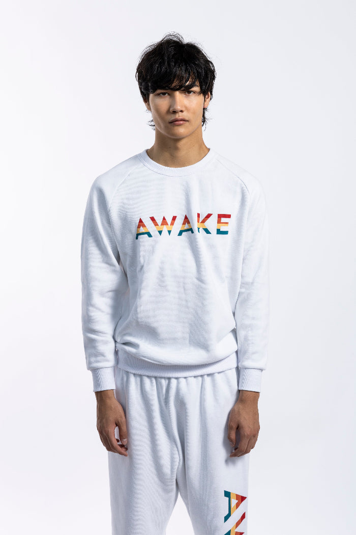 AWAKE LOGO SWEAT TOPS / MEN - WHITE – AWAKE Official Web